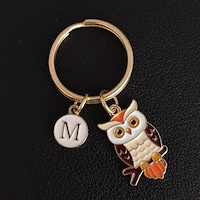 Pink Owl Keychain - Etsy