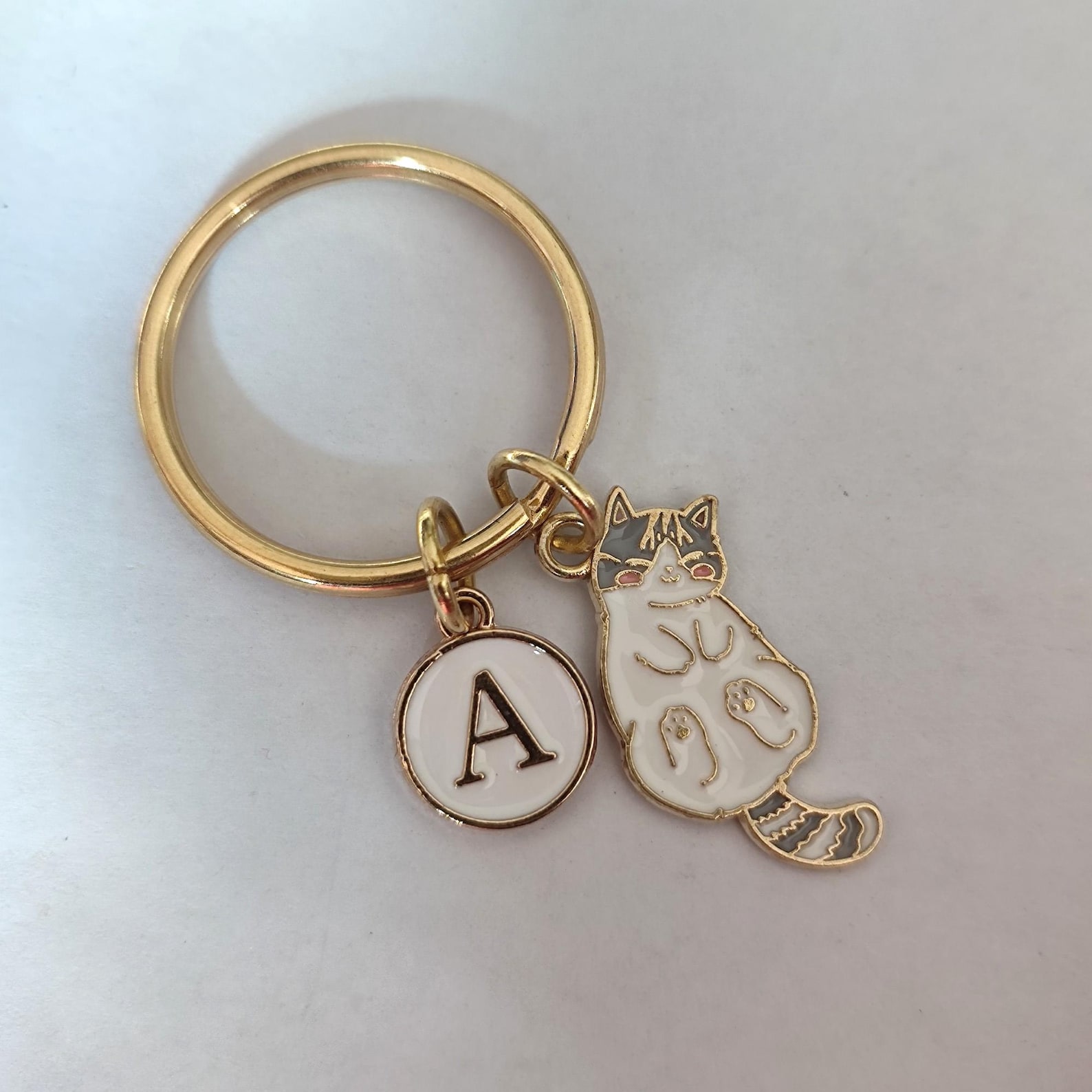 Cat Keychain Personalized Gift for Girl - Etsy