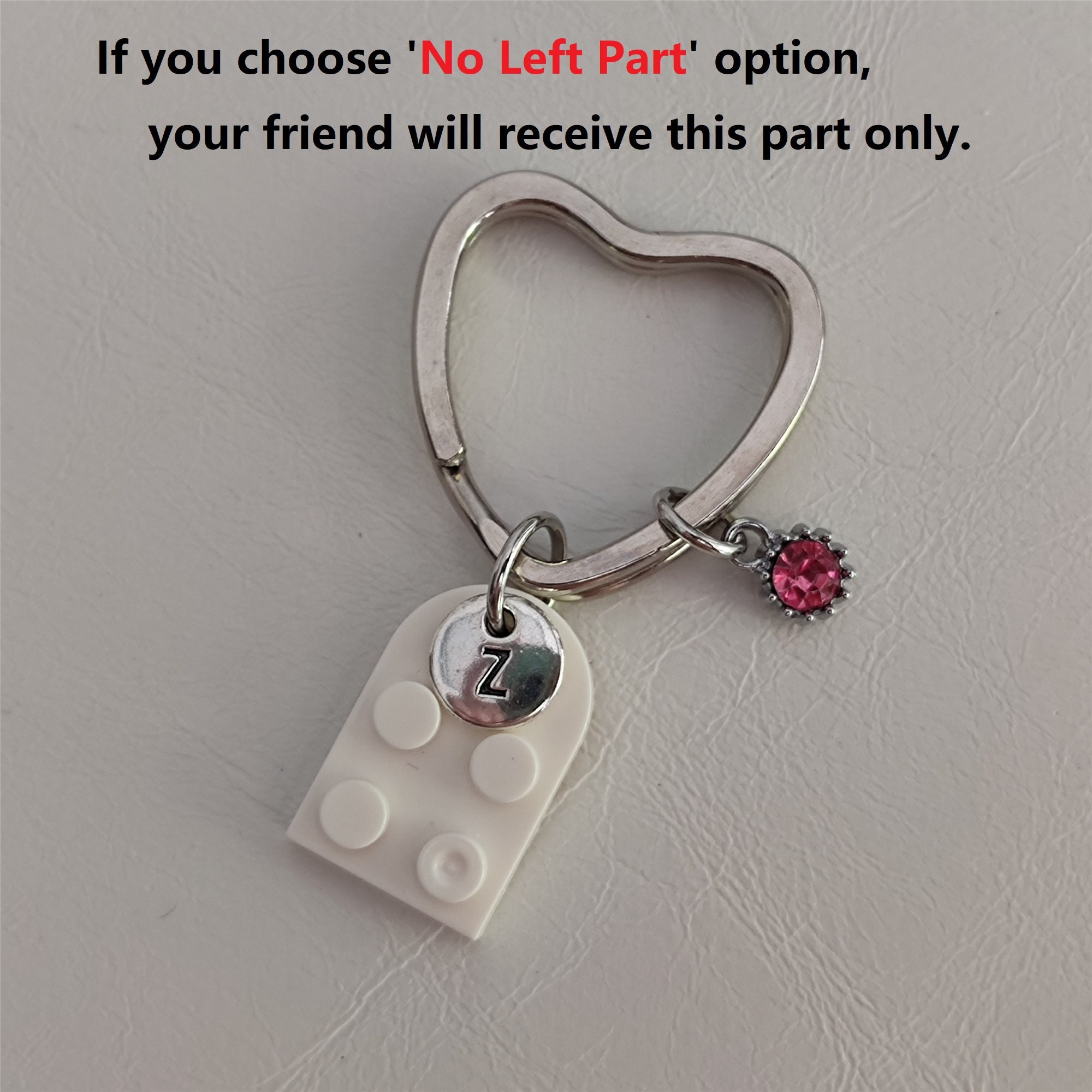 Love Heart Keychain Made From Bricks With Birthstones - Etsy