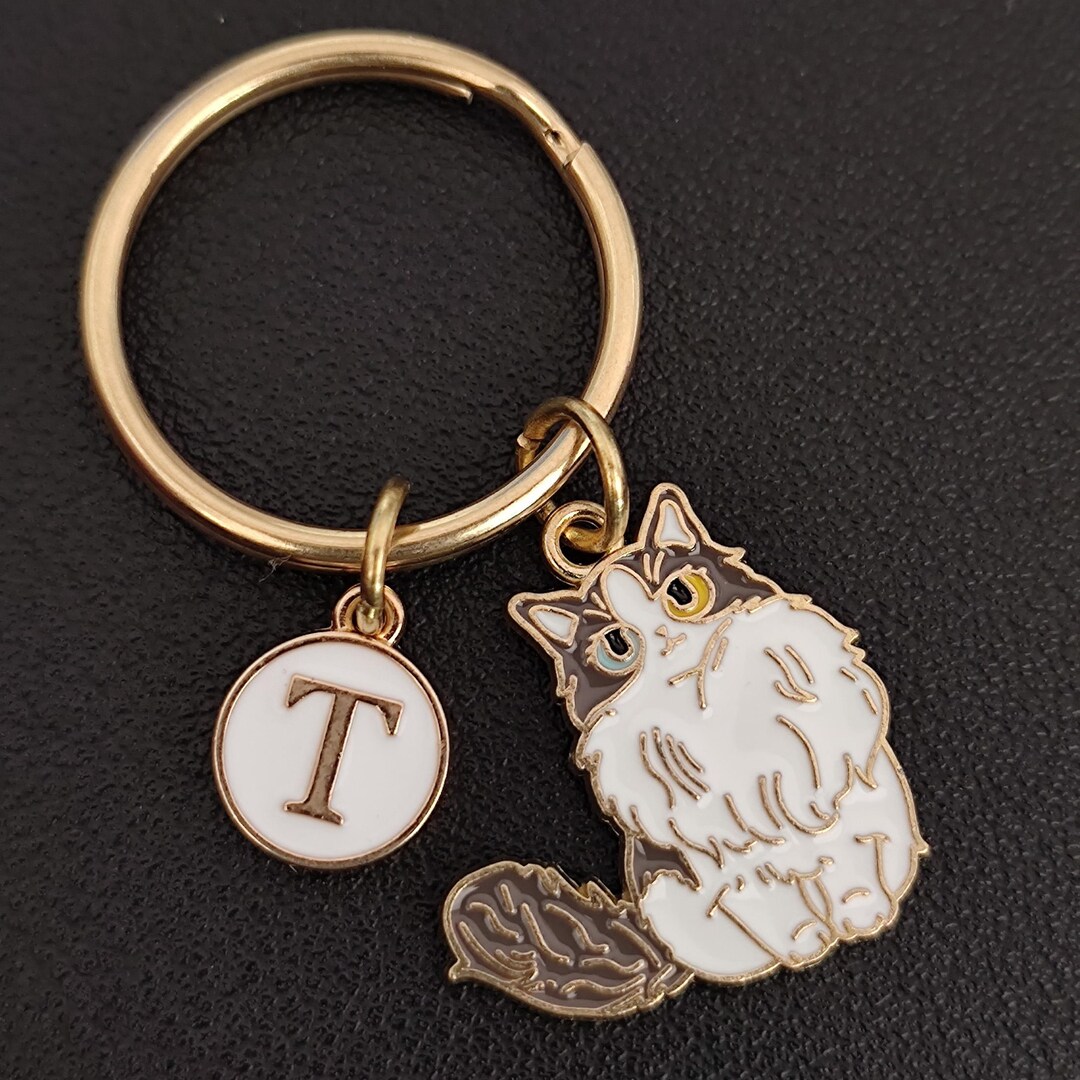 Personalized Ragdoll Cat Keychain Gift for Girl - Etsy