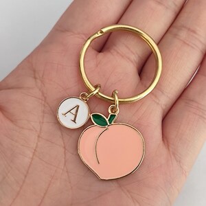 Personalized Peach Keychain Gift for Girls - Etsy