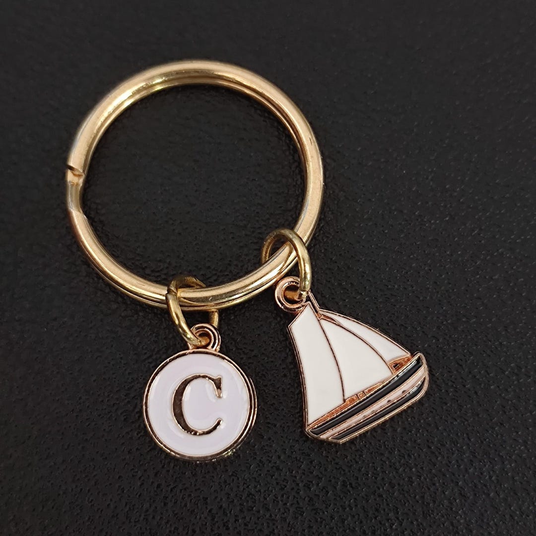 Personalized Sailboat Keychain for Sailing Lover - Etsy