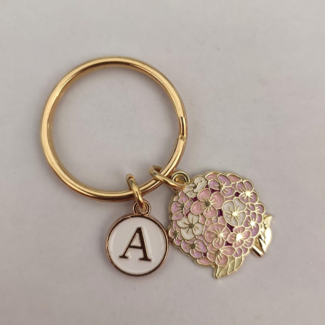 Hydrangeas Keychain Personalized Gift for Girl - Etsy