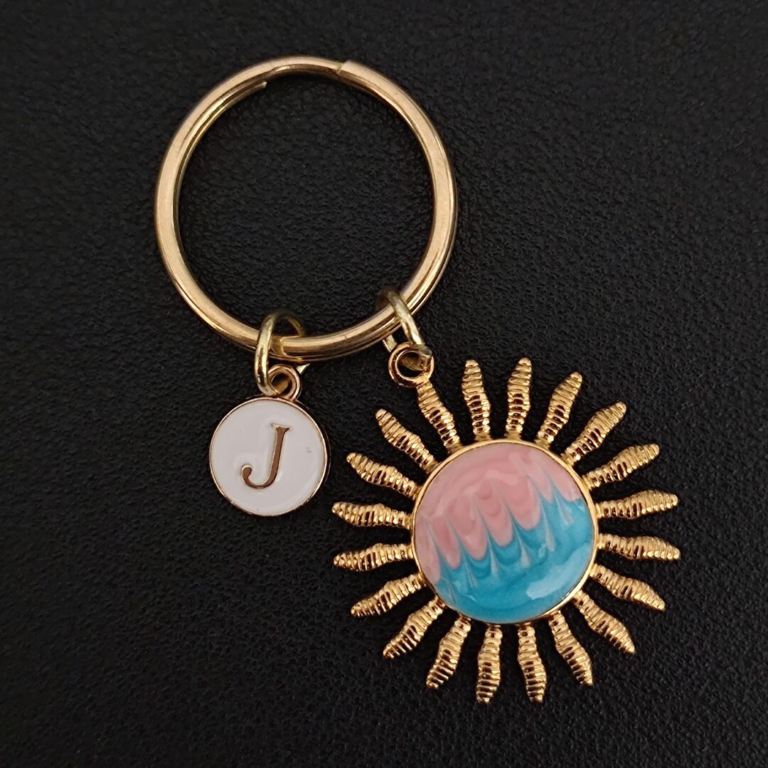 Sun Keychain - Personalized Sunshine Keyring - Etsy