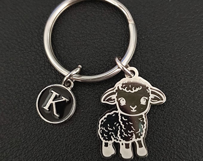 Sheep Keychain - Black - Etsy