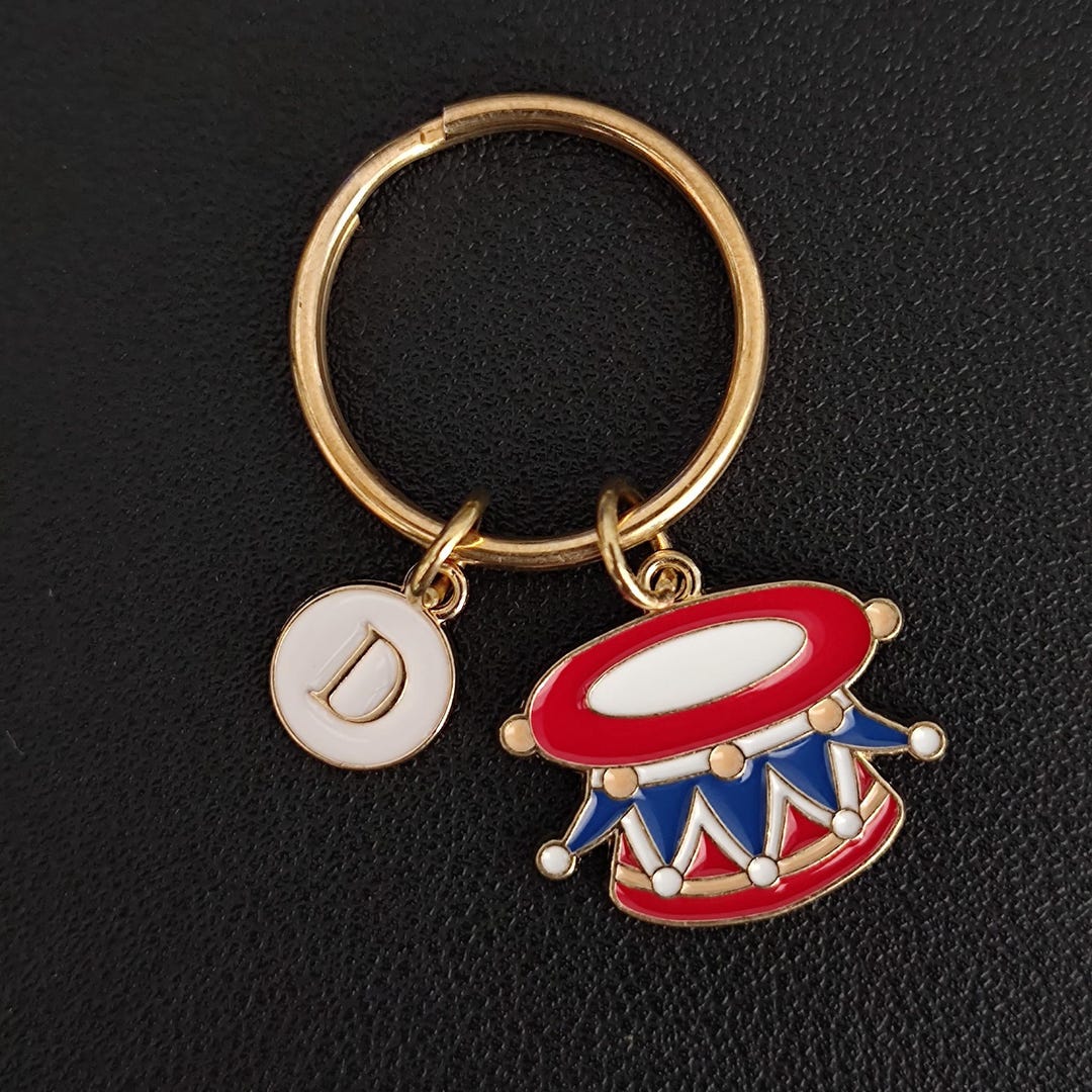 Drum Keychain - Personalized Circus Keyring - Etsy