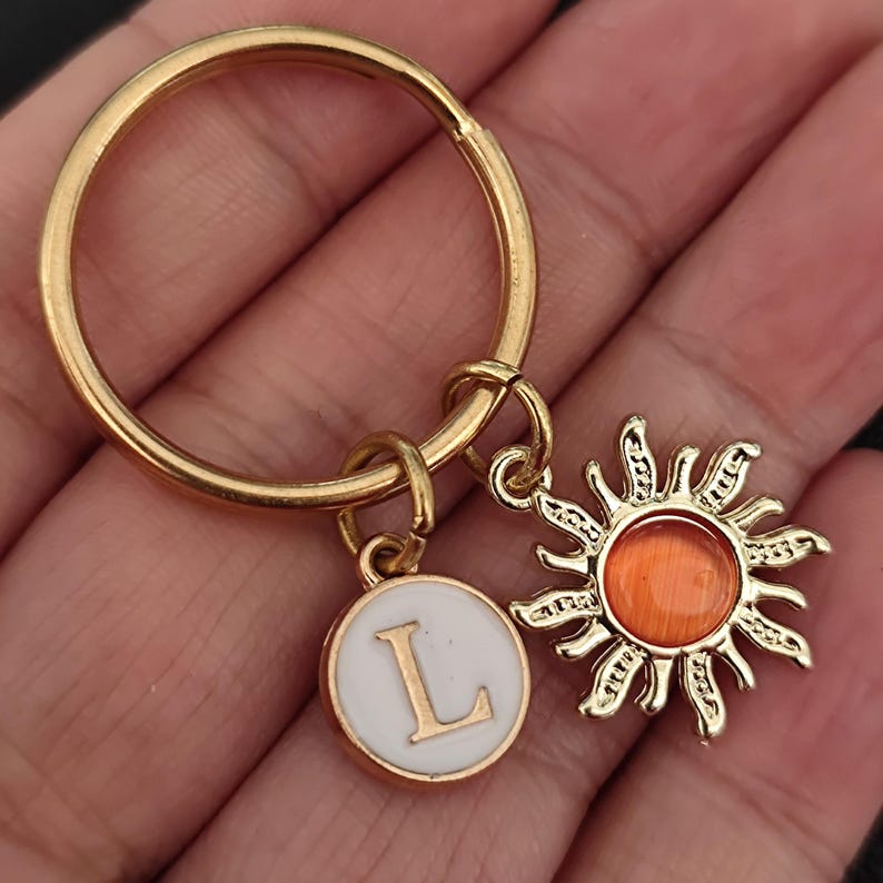 Personalized Sun Keychain Gift for Girl - Etsy