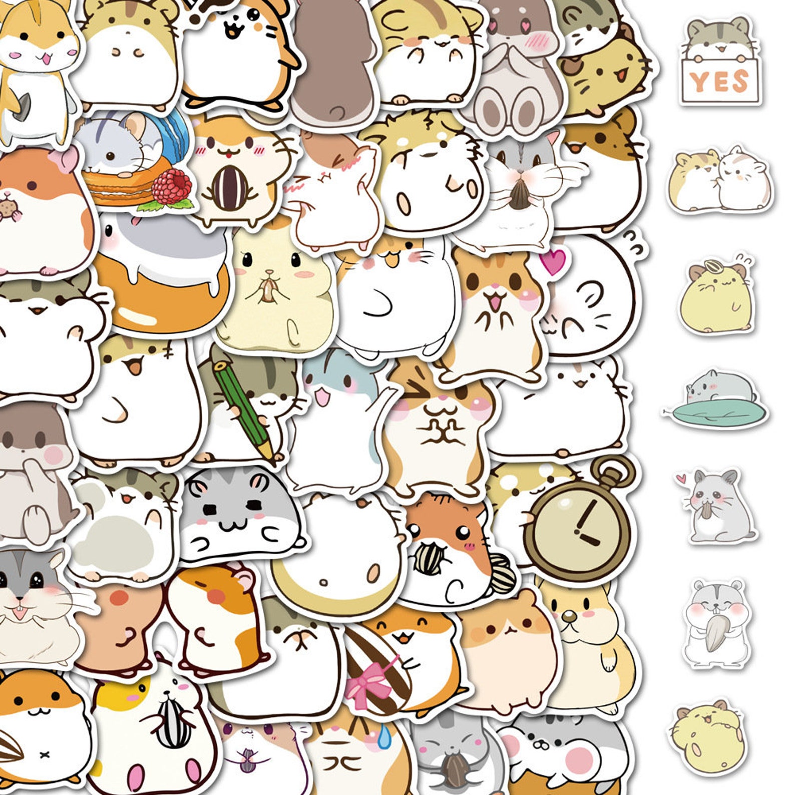 A84 Cute Hamster Sticker Pack Animals Sticker Cartoon | Etsy
