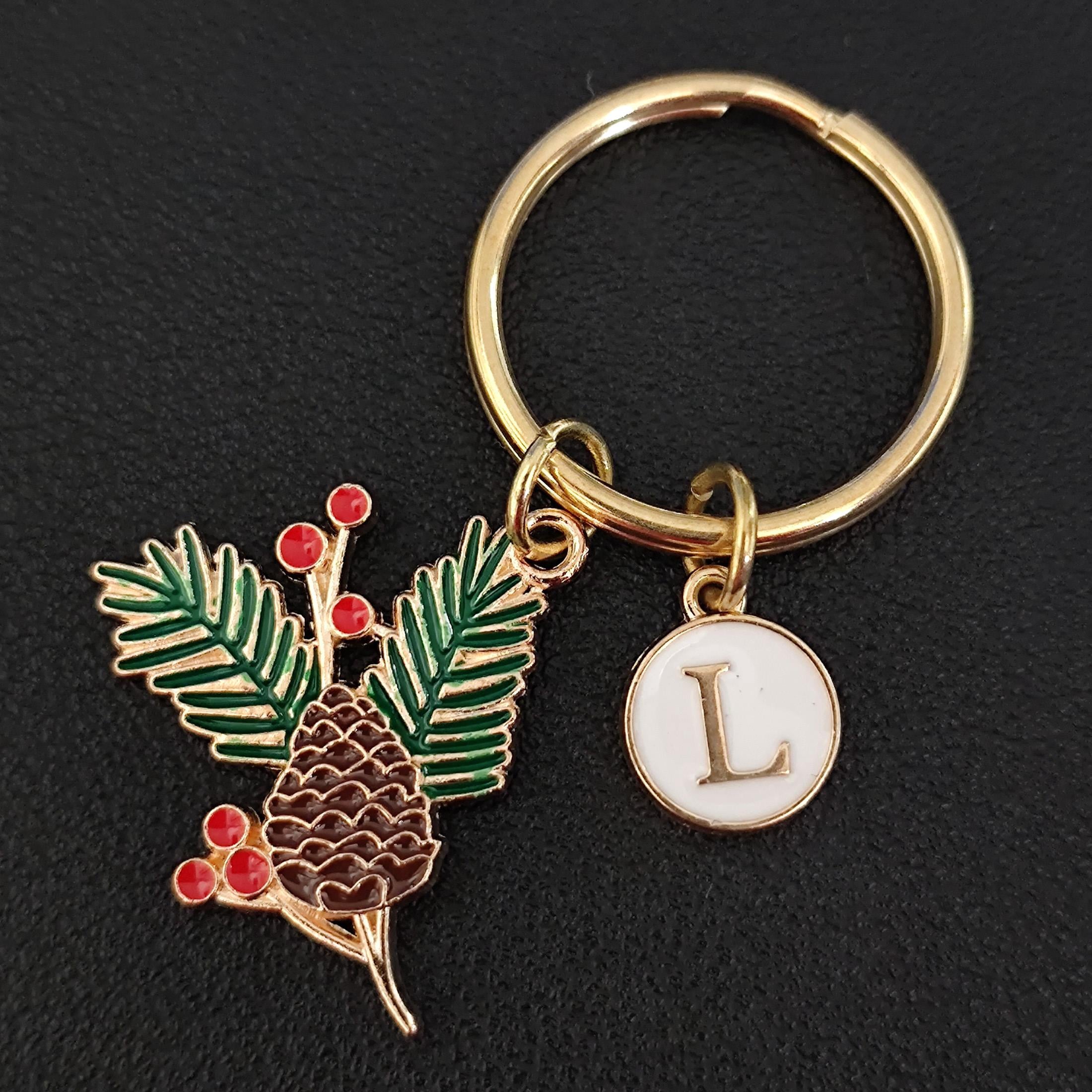 Personalized Pine Cone Keychain Gift - Etsy