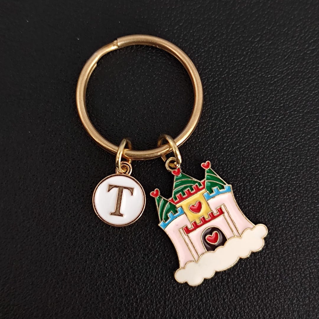 Personalized Castle Keychain for Girl - Etsy