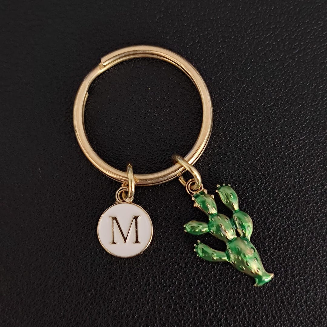 Cactus Keychain: Personalized Plant Keyring - Etsy