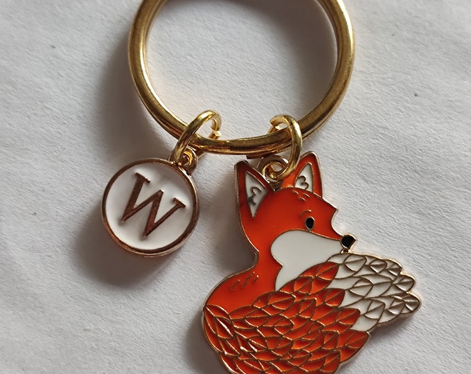 Fox Keychain/bag Charm, 3D Printed, Unique Gift, Black, White, Pla ...