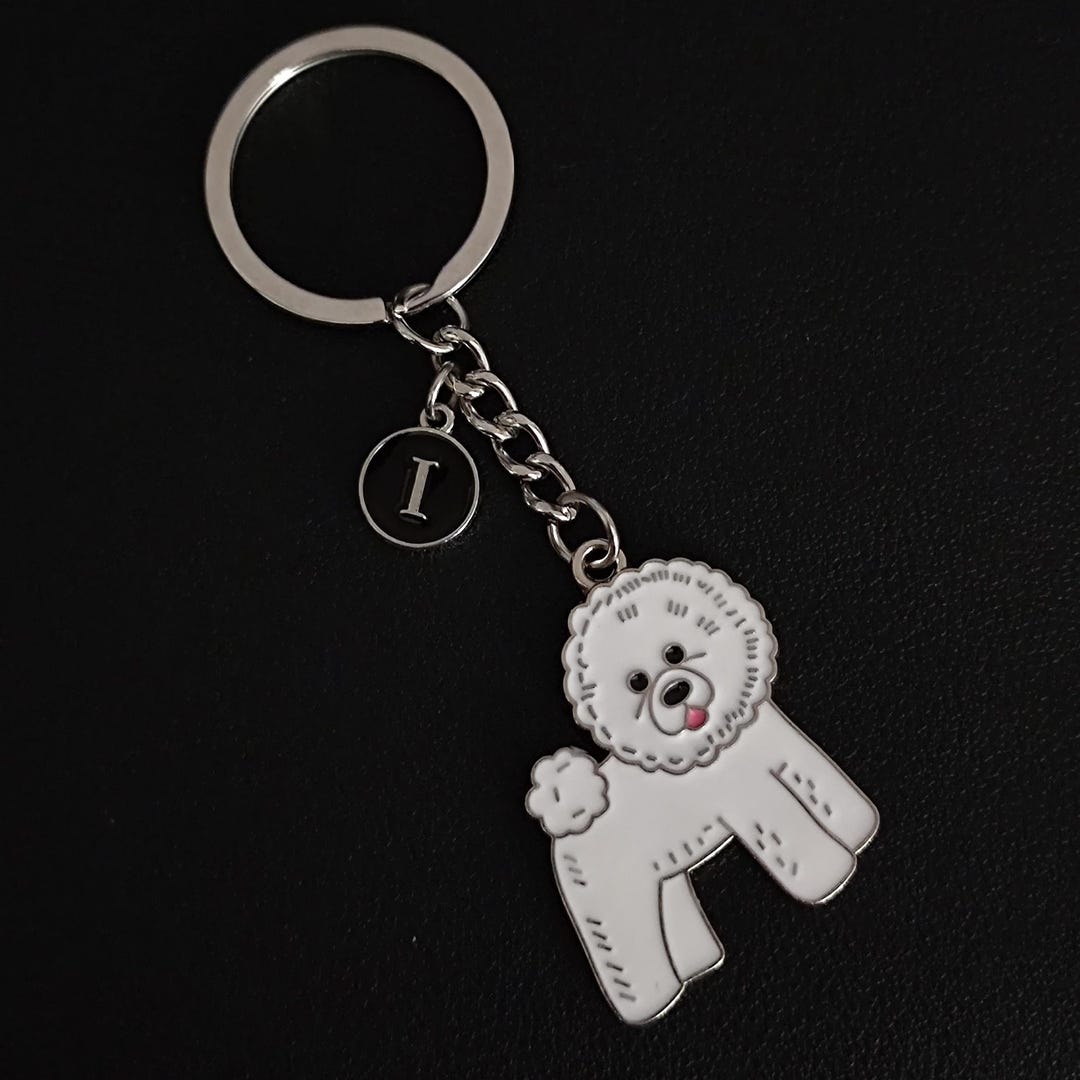 Bichon Frise Keychain: Personalized Dog Keyring - Etsy