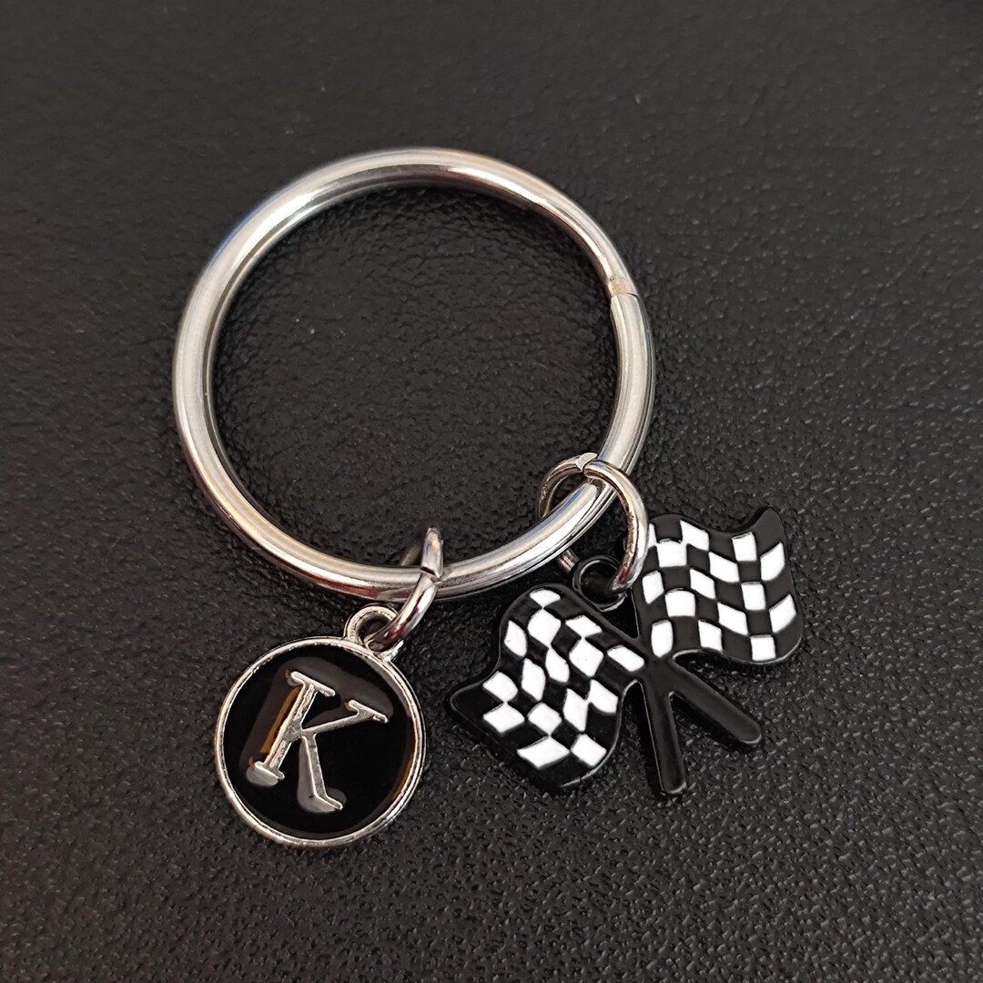 Personalized Racing Flag Keychain for Race Day Outfit - Etsy