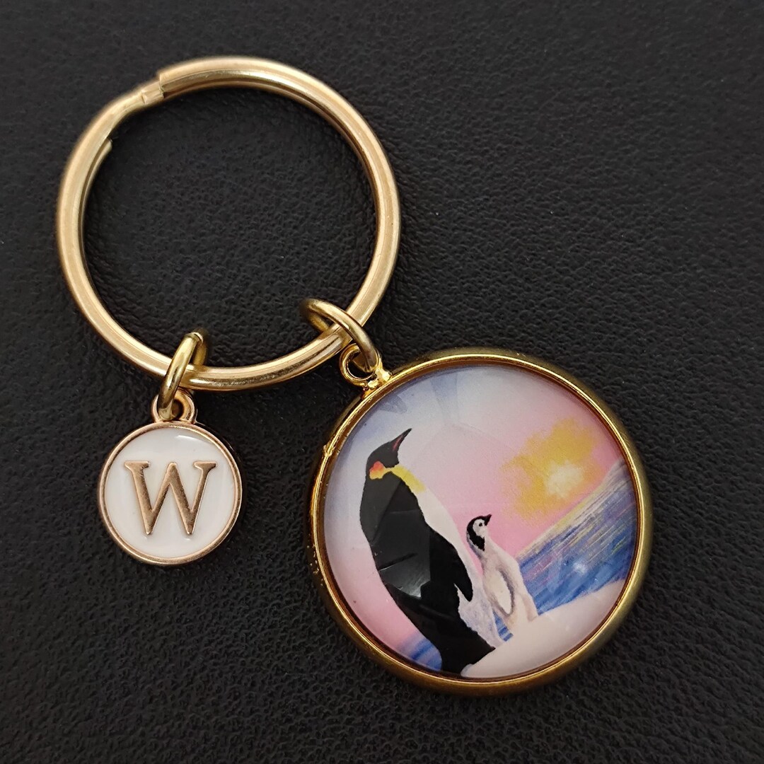 Emperor Penguin Keychain - Cabochon Keyring - Etsy