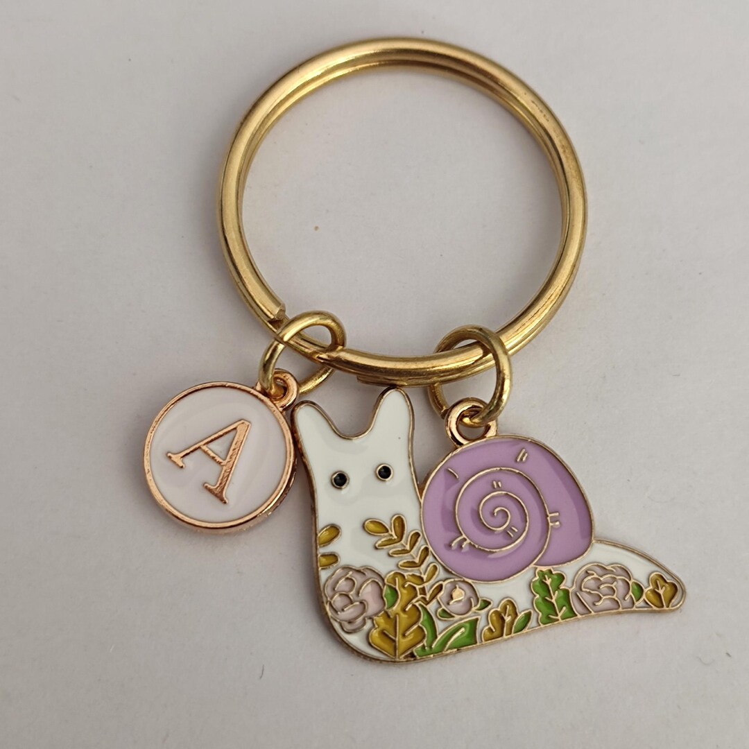 Snails in Flowers Keychain Gift for Girls - Etsy
