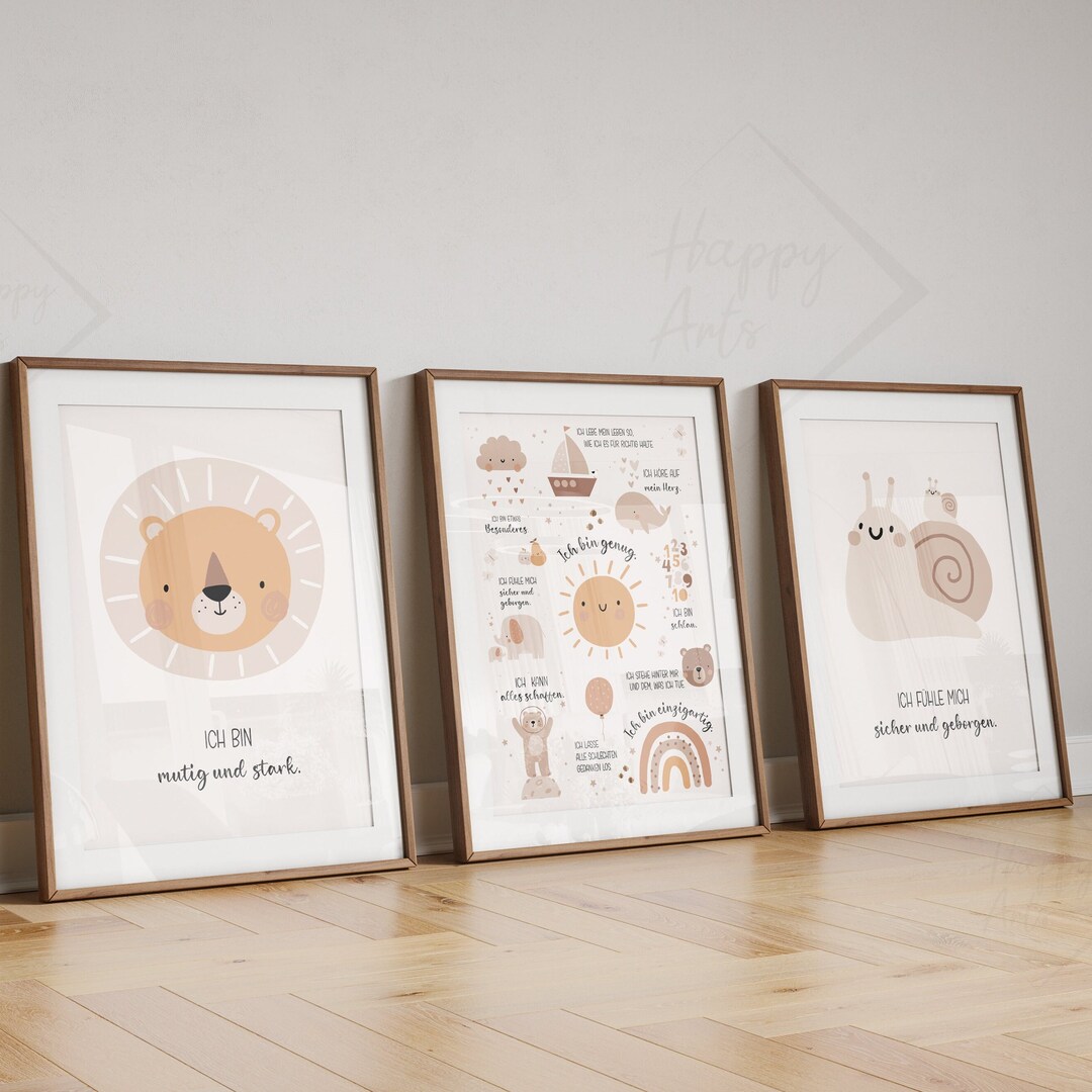 Happyarts® Affirmation Poster Set of 3 Boys & Girls | Affirmations A4 ...