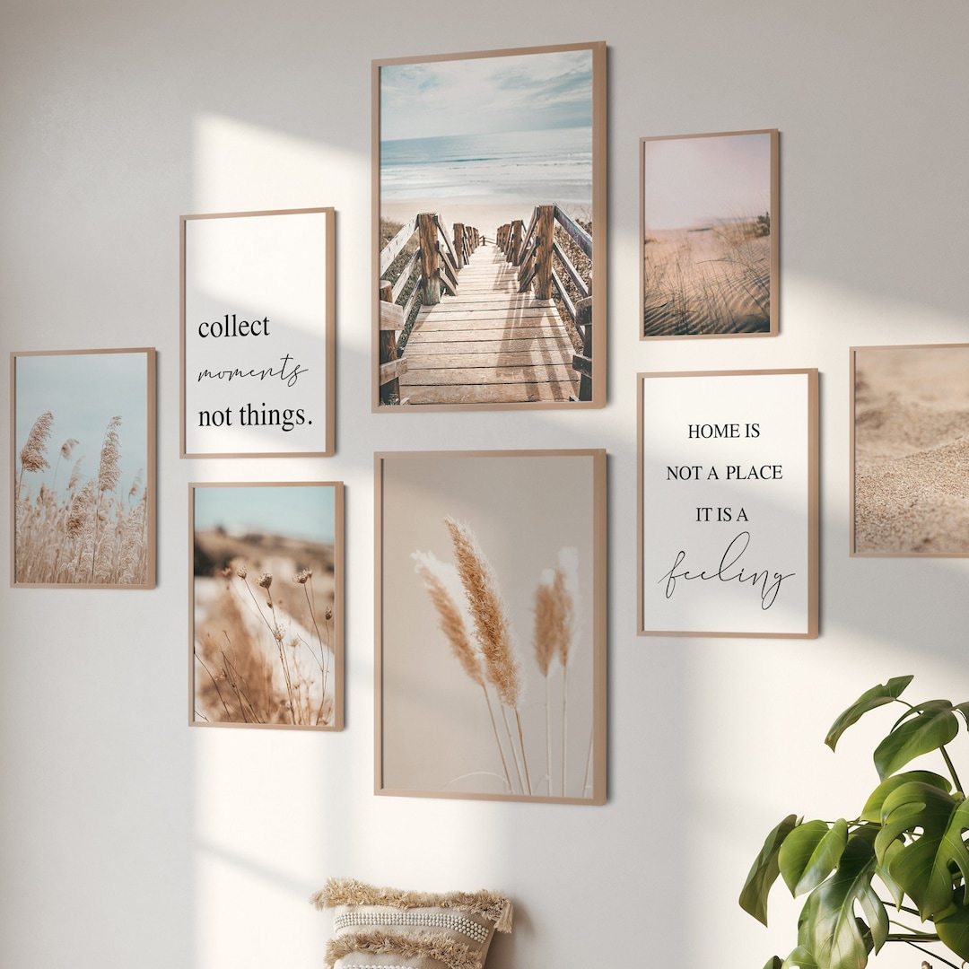 HappyArts® 8er Premium Poster Set Natur Meer Strand Boho Maritim ...