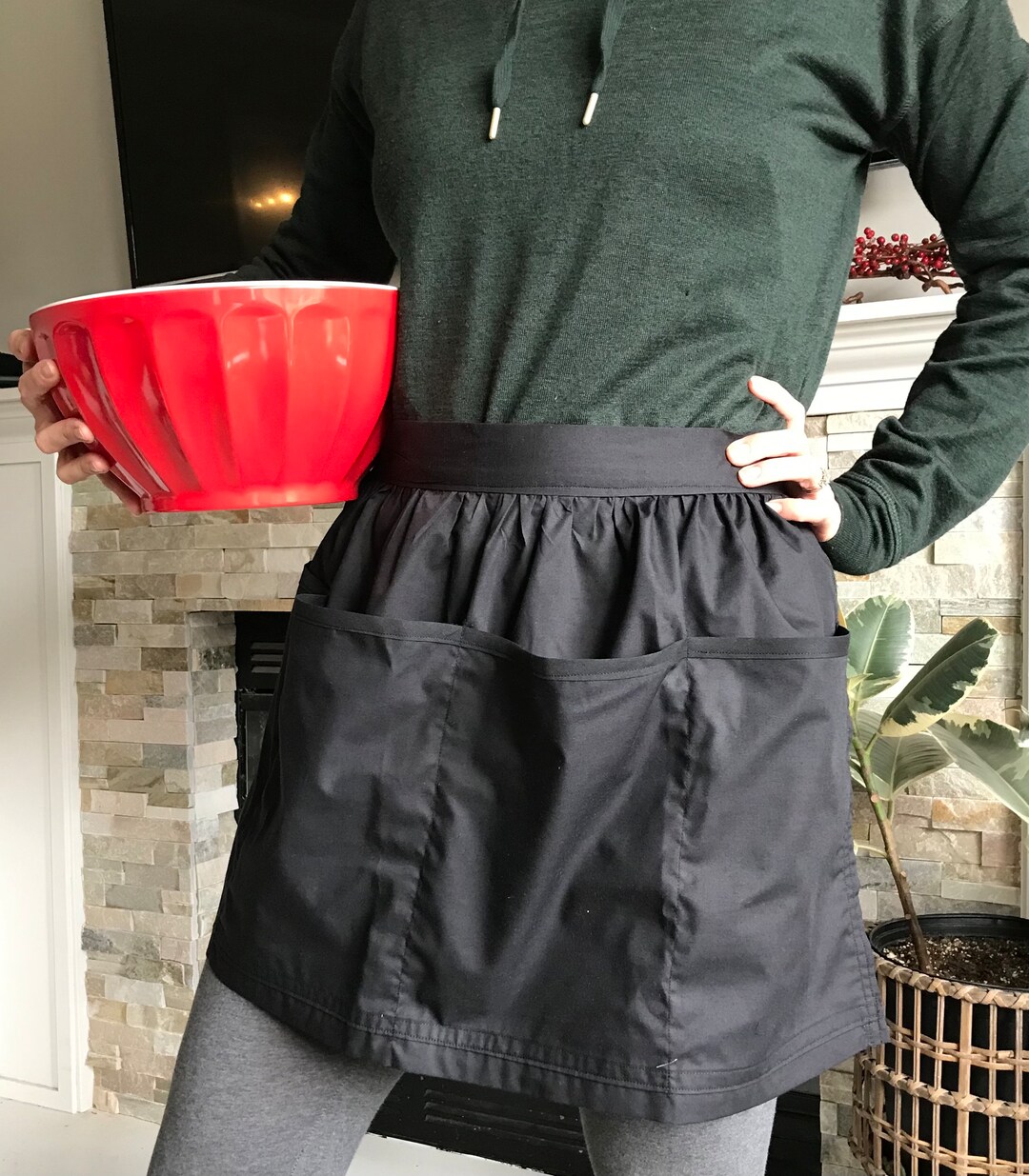 Waitress Apron, Service Apron, Black Apron - Etsy
