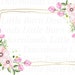 Pretty Pink Floral Frame, DIGITAL Frames, Frame PNGS, Pink Flowers ...