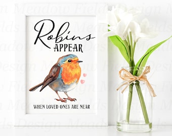Robins Appear When Loved Ones Are Near Svg - Etsy UK