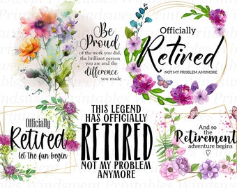 Retirement PNG Bundle, Retirement Clipart, I'm Retired, Sublimation ...