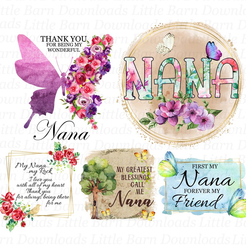 Nana Clipart - Etsy