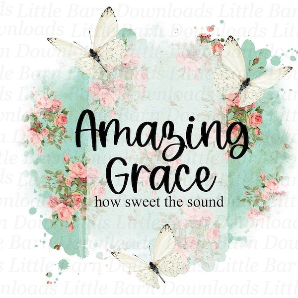 Amazing Grace How Sweet the Sound Clipart - Etsy
