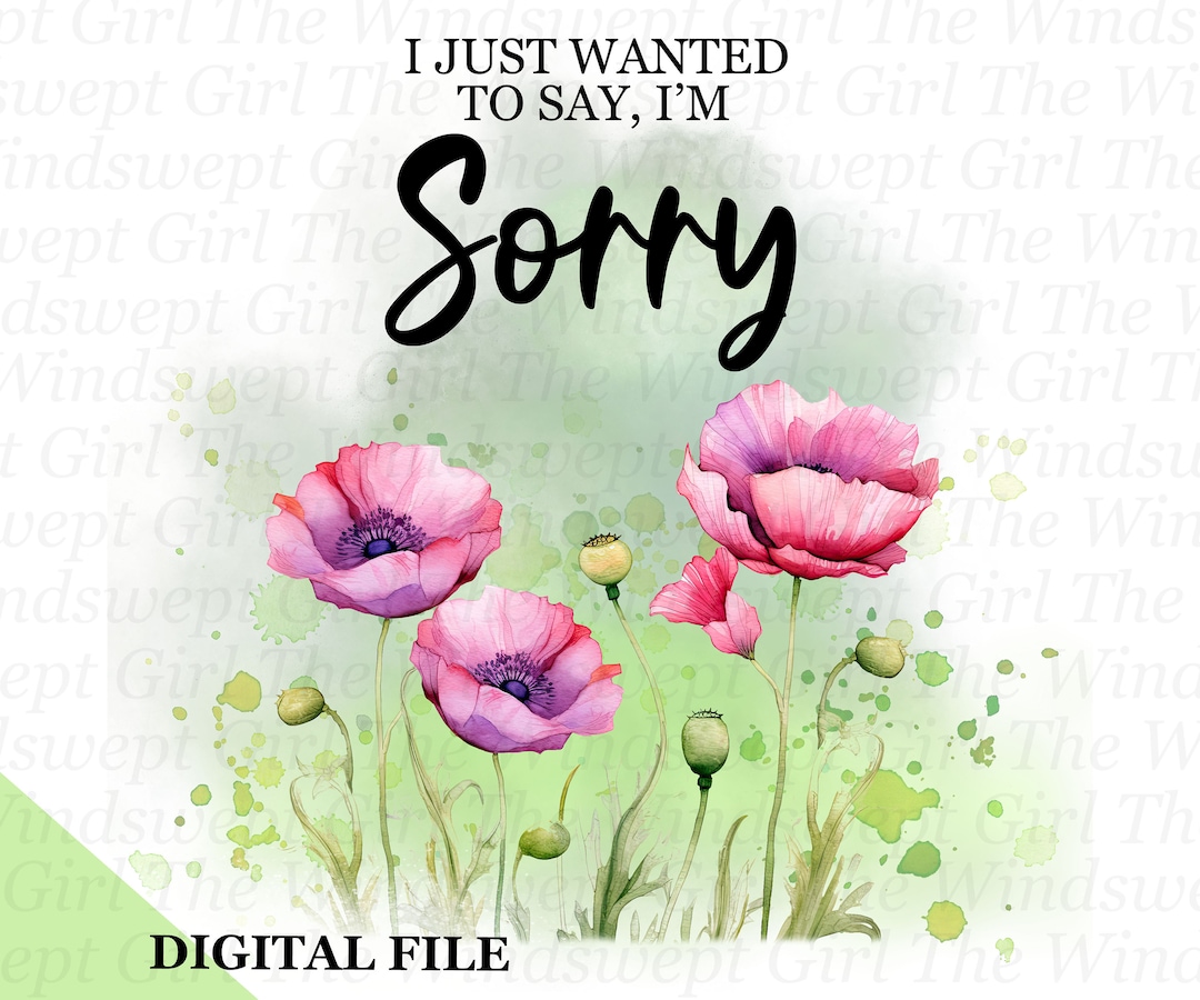 I'm Sorry Clipart, Please Forgive Me PNG, Sublimation Graphics, Instant ...