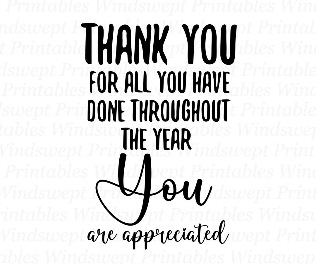 Employee Appreciation PNG: Thank You for Your Work Clipart (digital ...