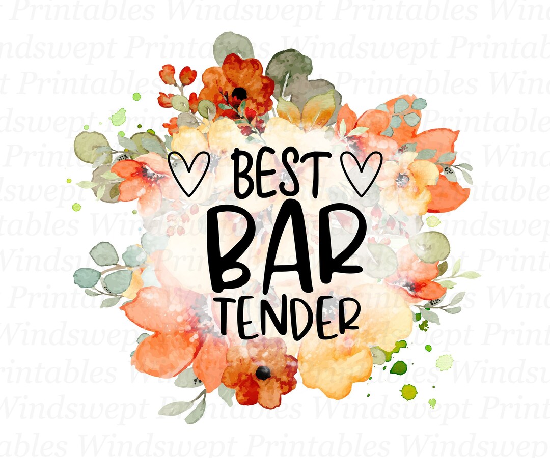 Best Bar Tender Ever, Bartender Clipart, Sublimation Graphics ...
