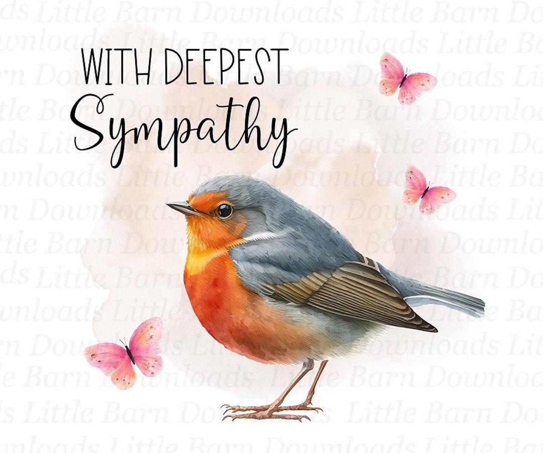 With Deepest Sympathy PNG, Instant Download, Sublimation Graphics ...