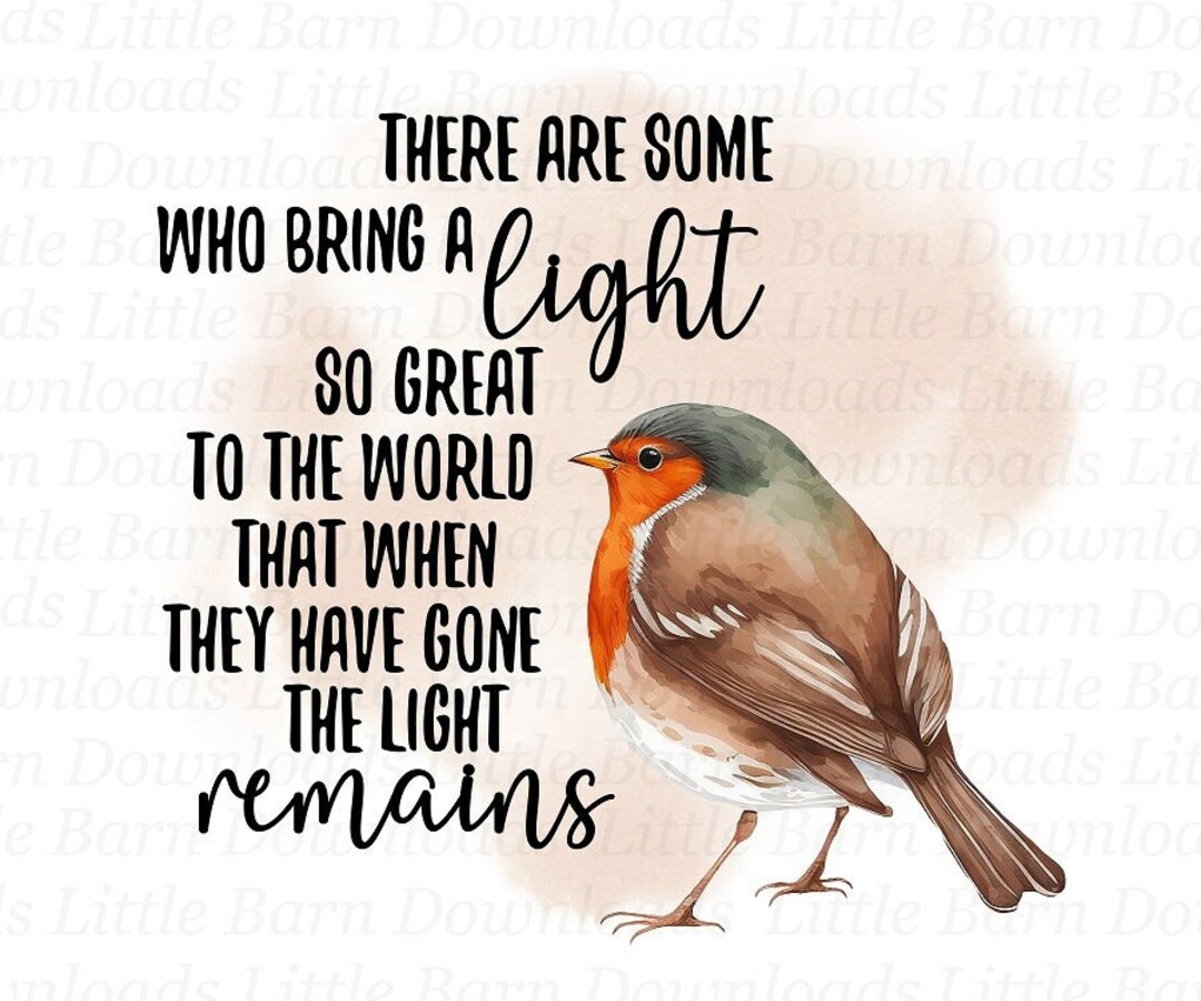 In Loving Memory PNG, Instant Download, Sublimation Graphics, Robin ...