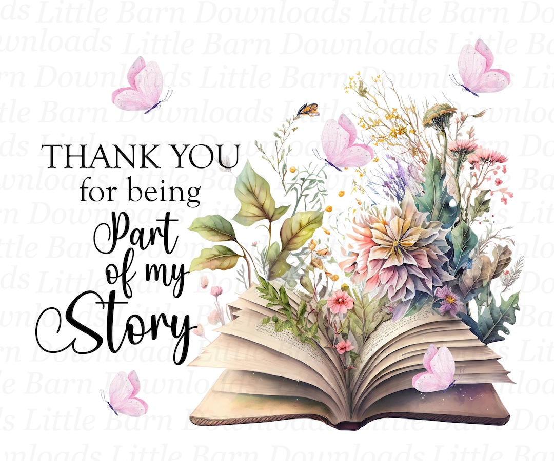 Thank You for Being Part of My Story PNG, Thank You Teacher Clipart ...