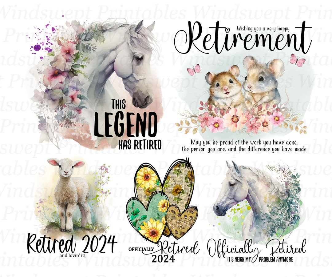 Retirement Clipart, Retirement Sublimation Bundle, Officially Retired ...