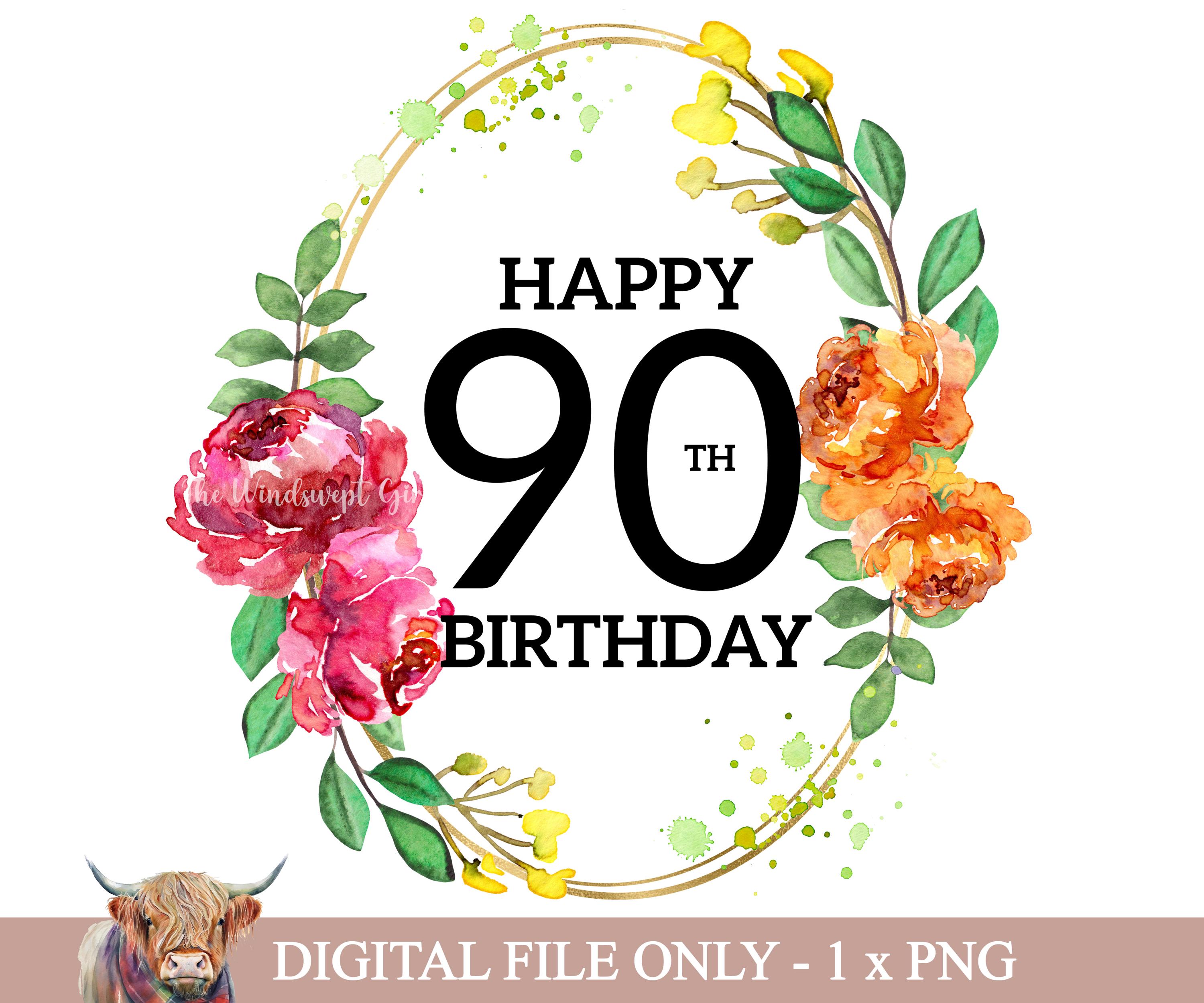 Happy 90 Birthday Surprise Party Clip Art Happy 90th Birthday Vector