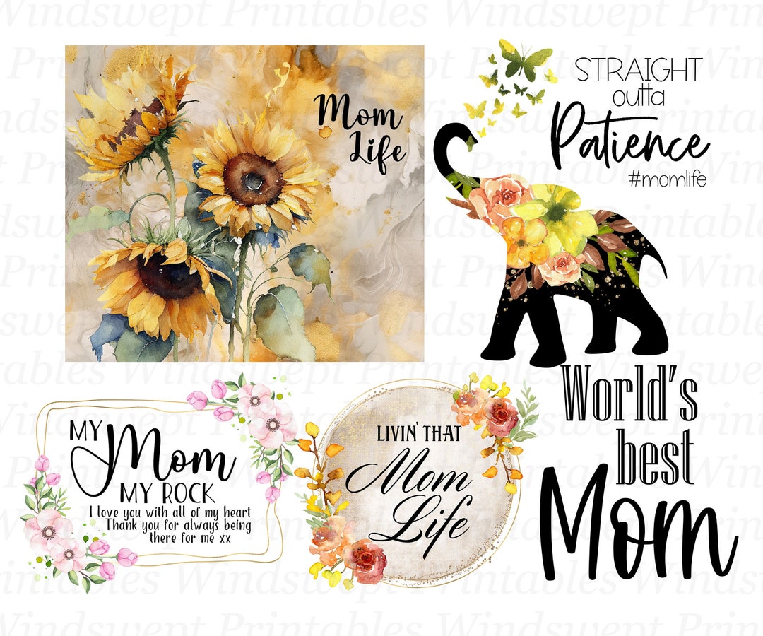 Mom Clipart Bundle, Mother's Day Clipart, Sublimation Bundles, Digital ...