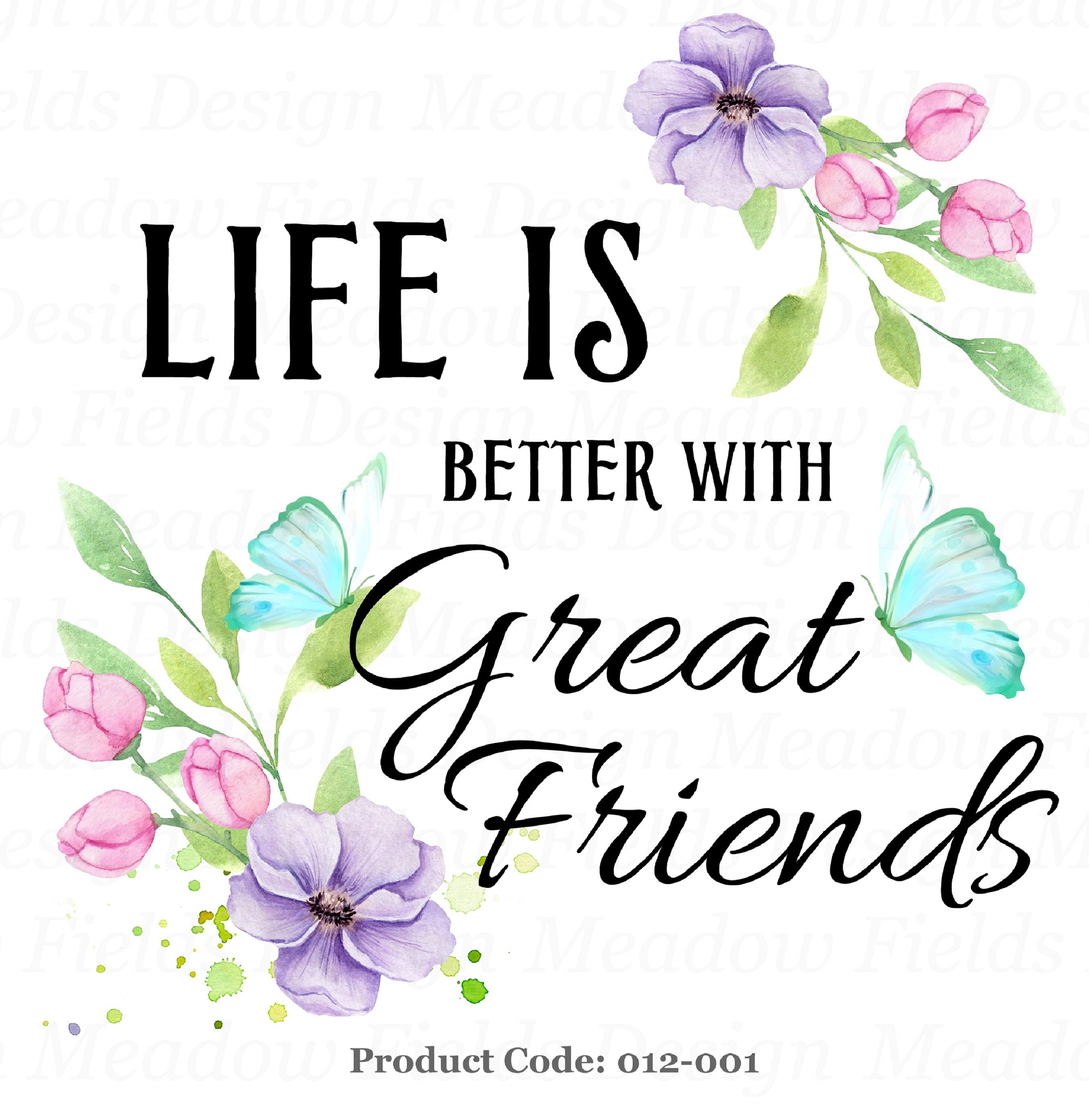 Life is Better With Great Friends Png Butterflies Png Friend | Etsy