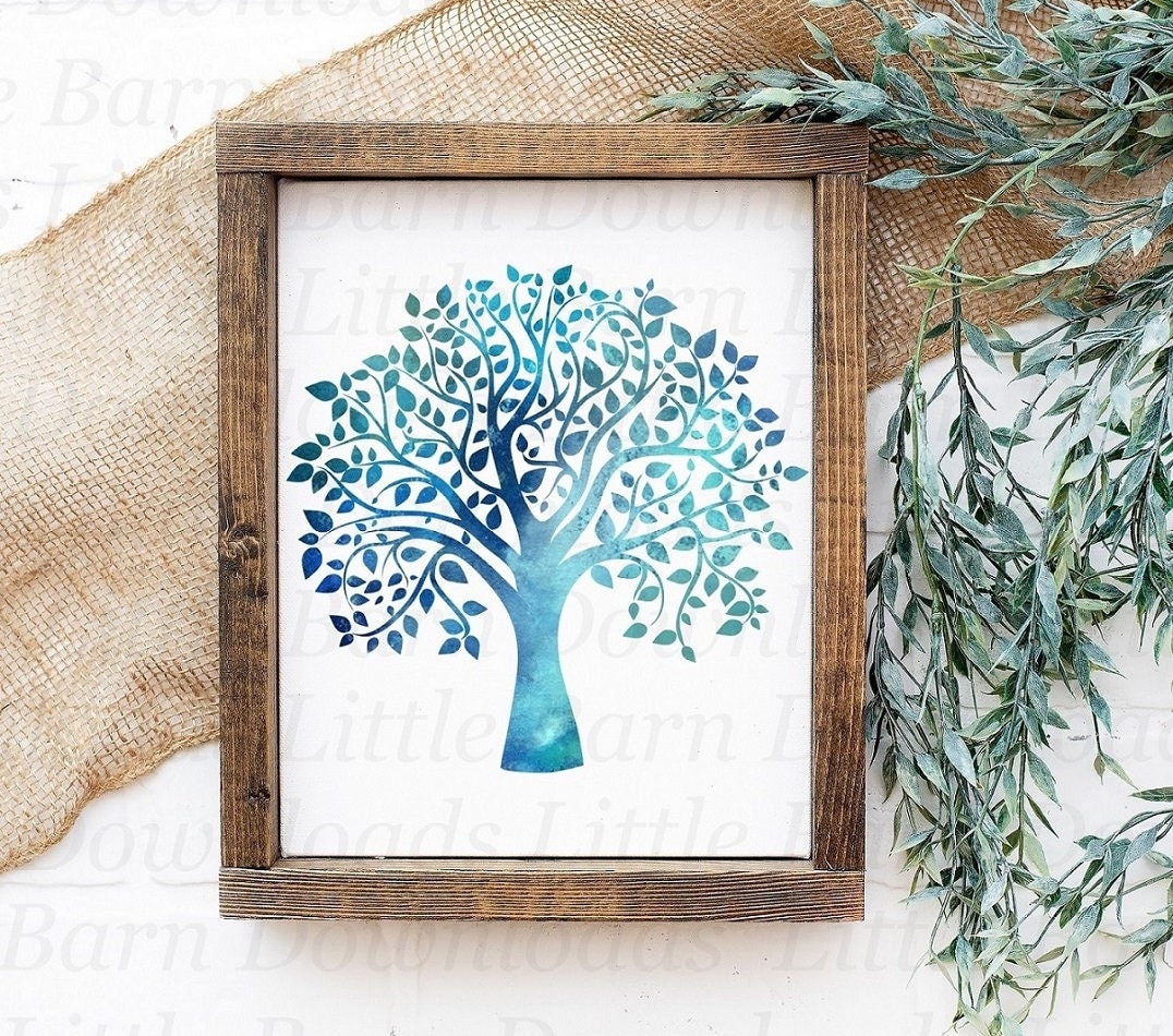 Blue Tree of Life PNG Sublimation Graphics Printable - Etsy UK