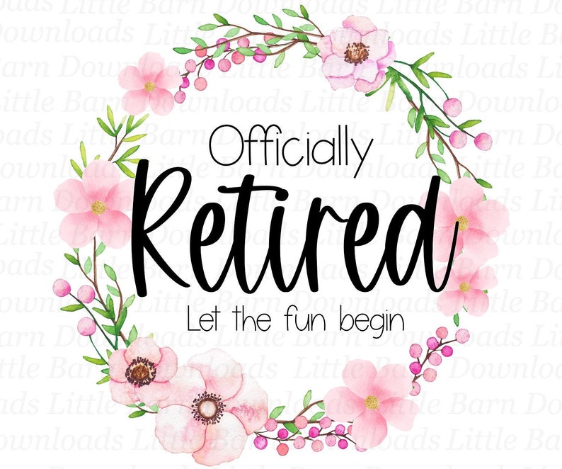 Retirement Clipart Retired PNG Sublimation Designs - Etsy