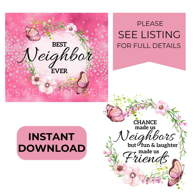 Neighbor Clipart: PNG and Tumbler, Neighbors Printable (INSTANT ...