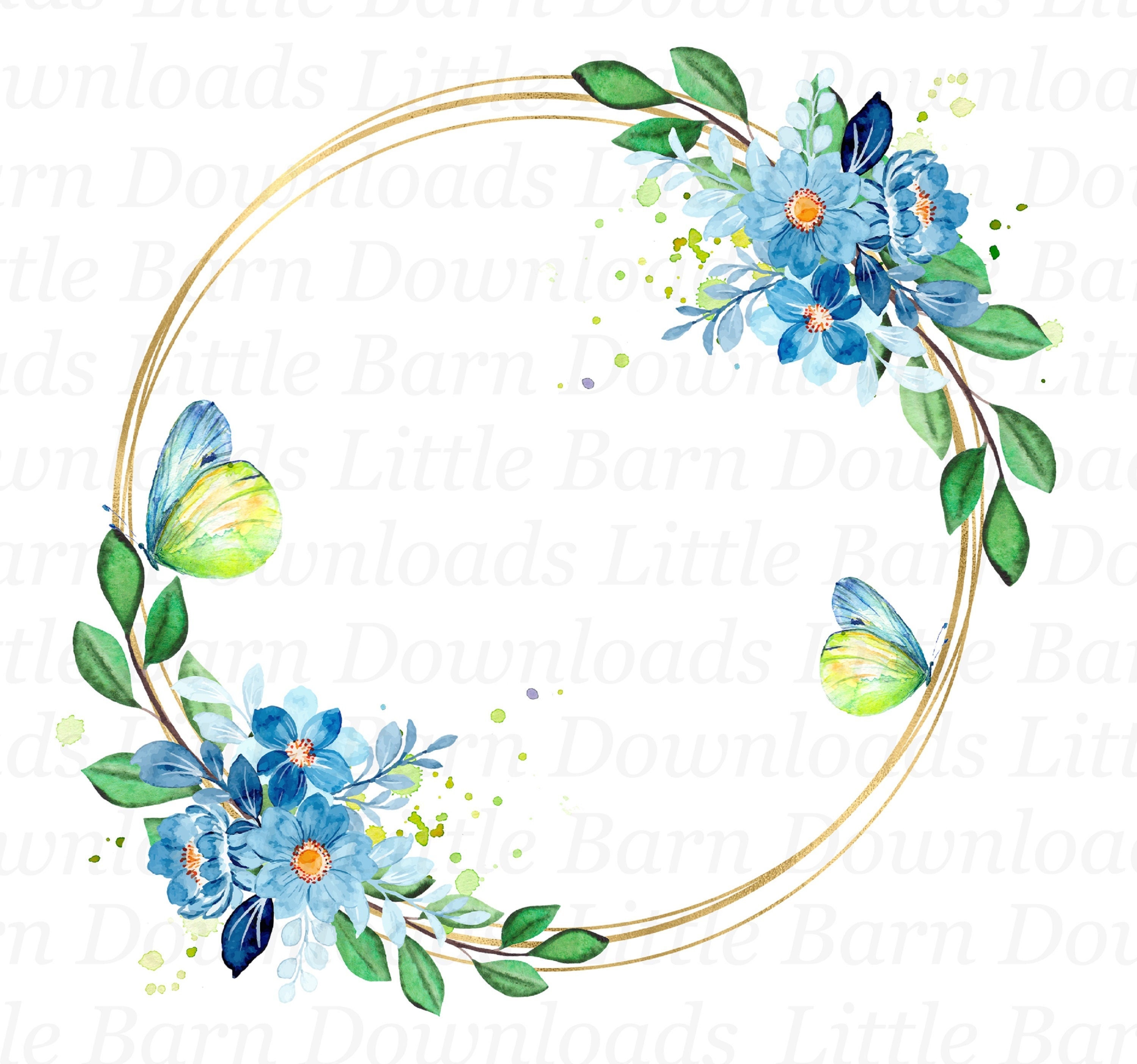 Circle Frame Clip Art Blue