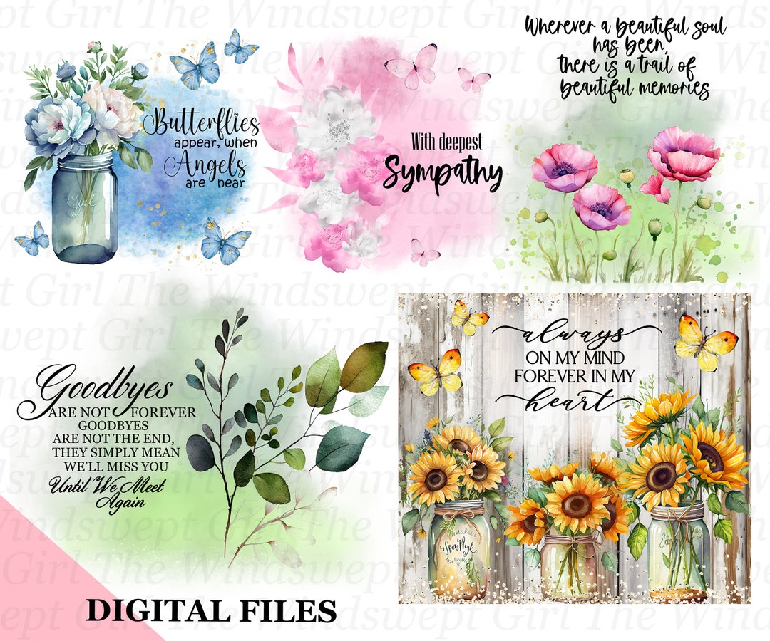 In Loving Memory Clipart, PNG Sublimation Bundle, With Deepest Sympathy ...
