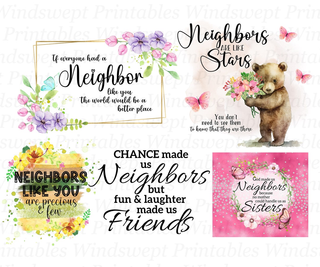 Neighbor PNG Bundle, Neighbor Clipart, Friend Transfers, Sublimation ...