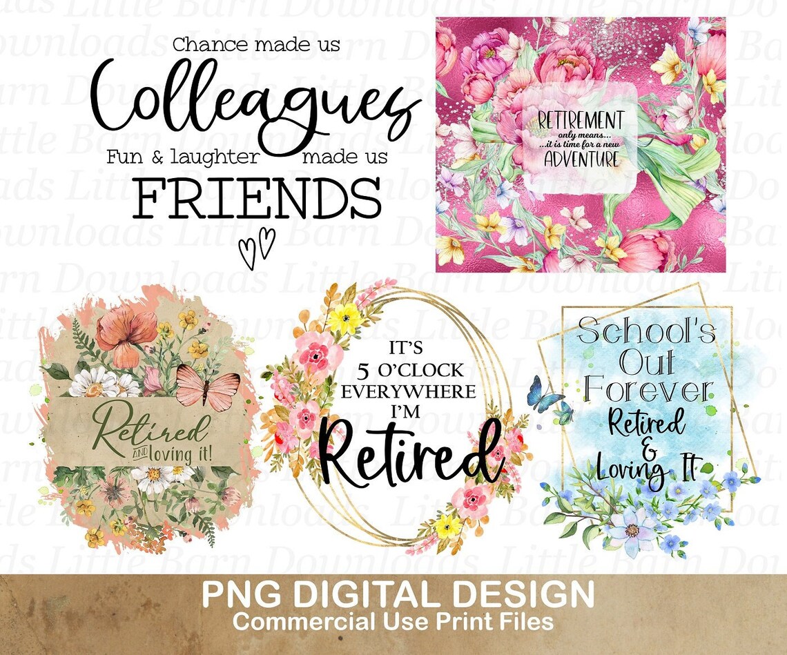 Retirement PNG Bundles Retirement Clipart I'm Retired - Etsy