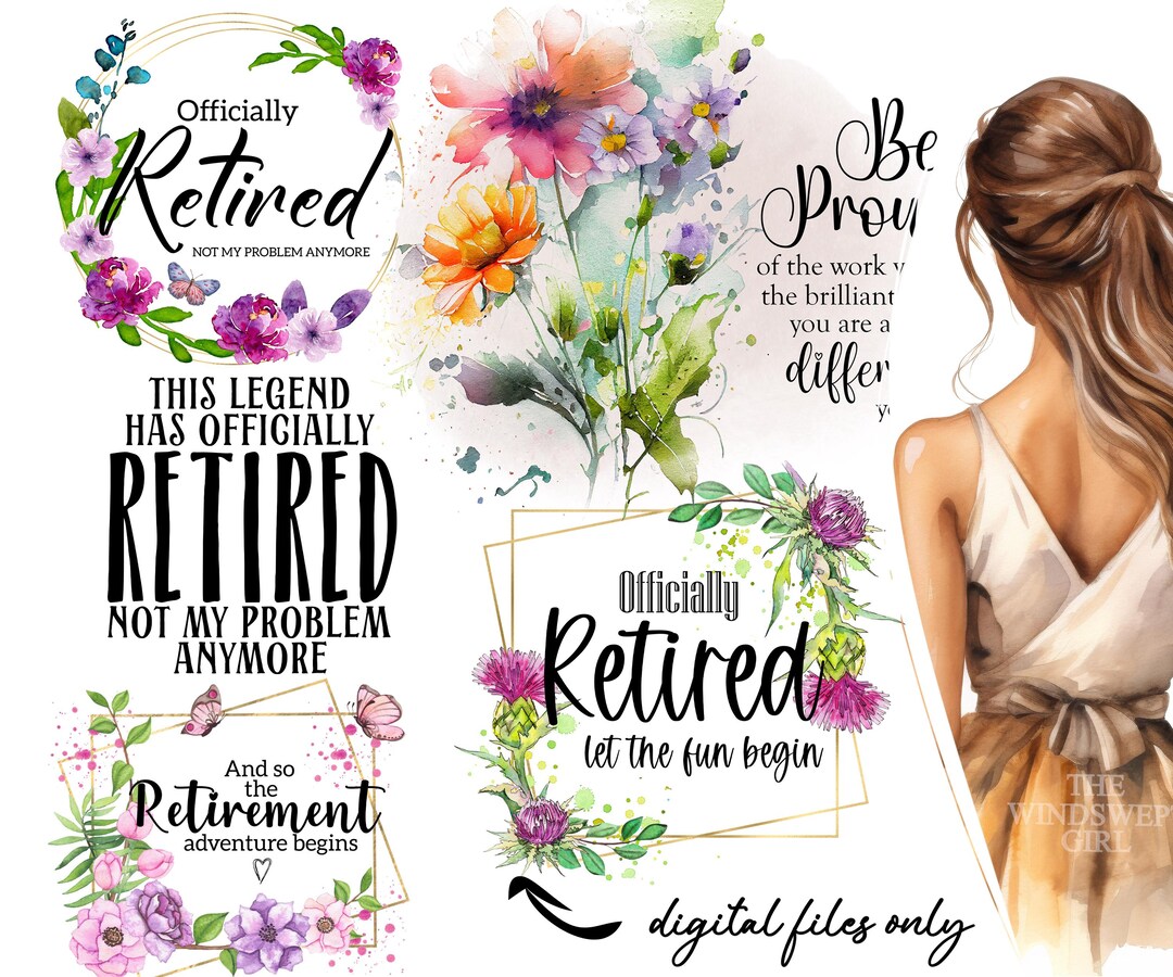 Retirement PNG Bundle, Retirement Clipart, I'm Retired, Sublimation ...