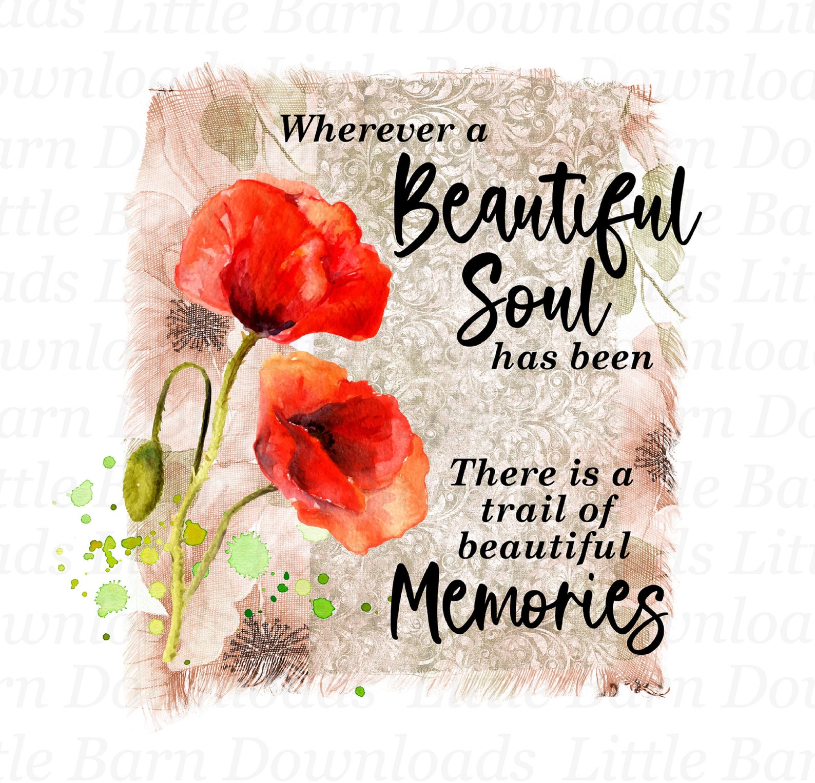 Beautiful Soul PNG Beautiful Memories Funeral Gift Memorial - Etsy