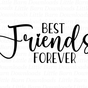 Best Friends Forever PNG, Friends Clipart, Friend Sublimation, Instant ...