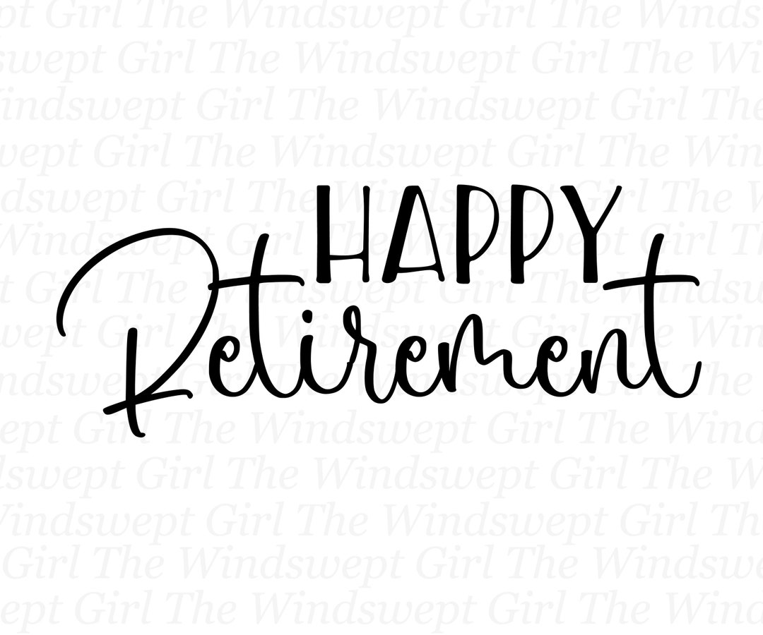 Happy Retirement Clipart, Retirement PNG File, Printable Gift for ...