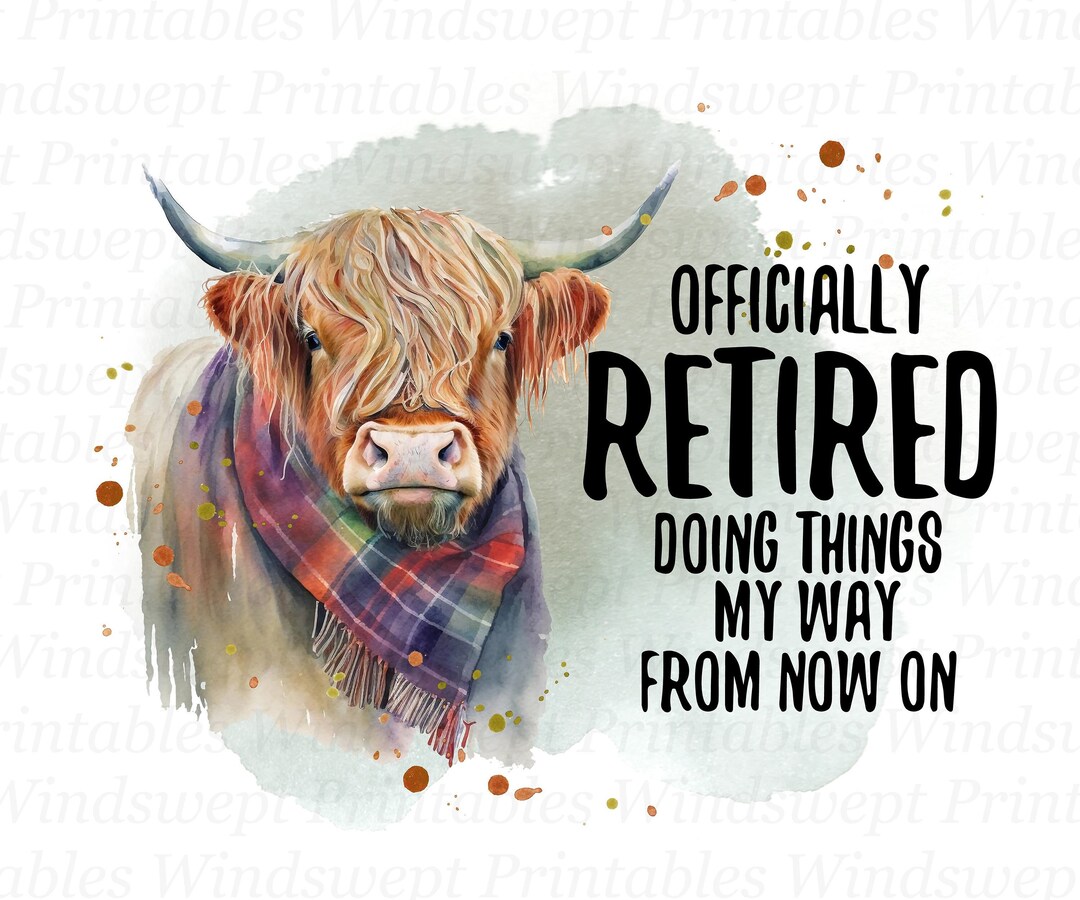 Retirement Clipart, Retired PNG, Sublimation Designs, Waterslide Decals ...